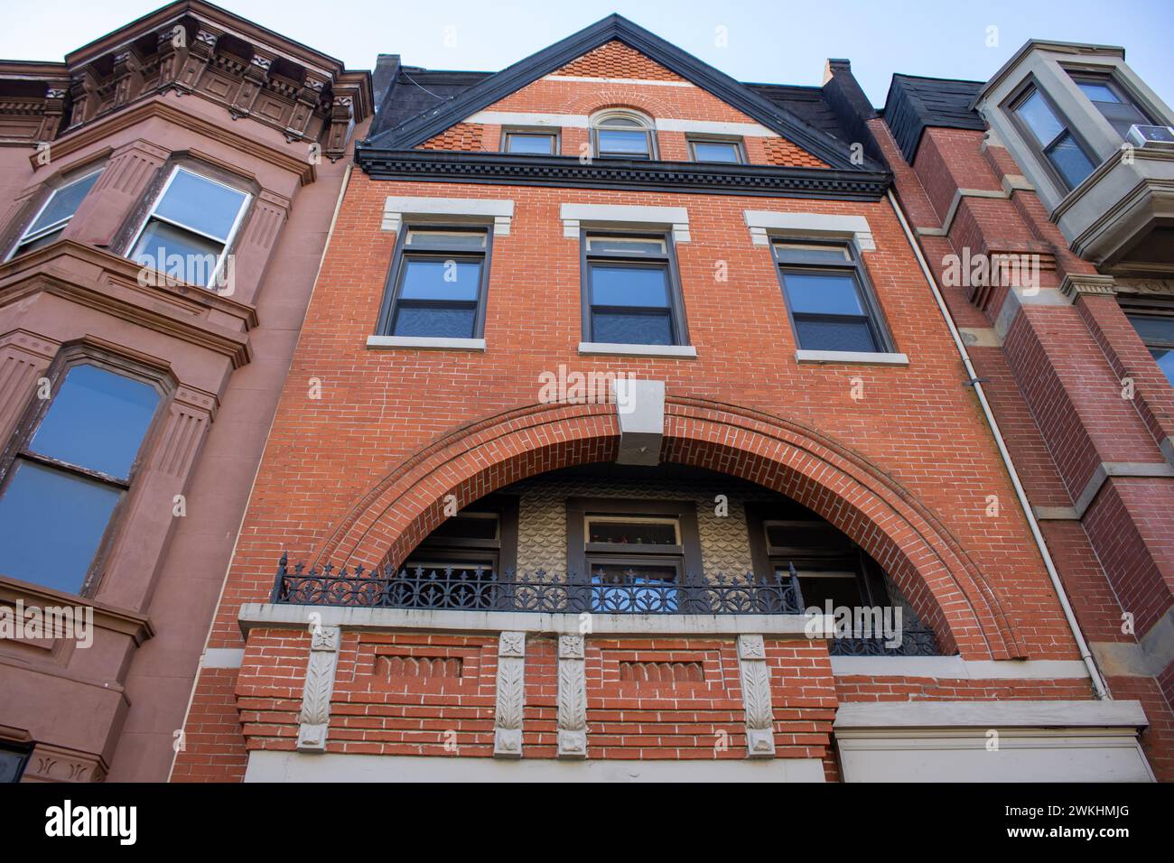 The brownstone buildings in Brooklyn, showcasing charming brick and ...