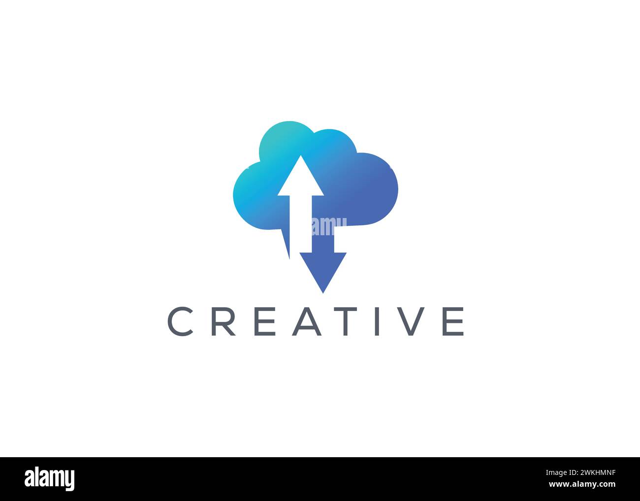 Creative and minimal Abstract Cloud swap Arrow logo vector template ...