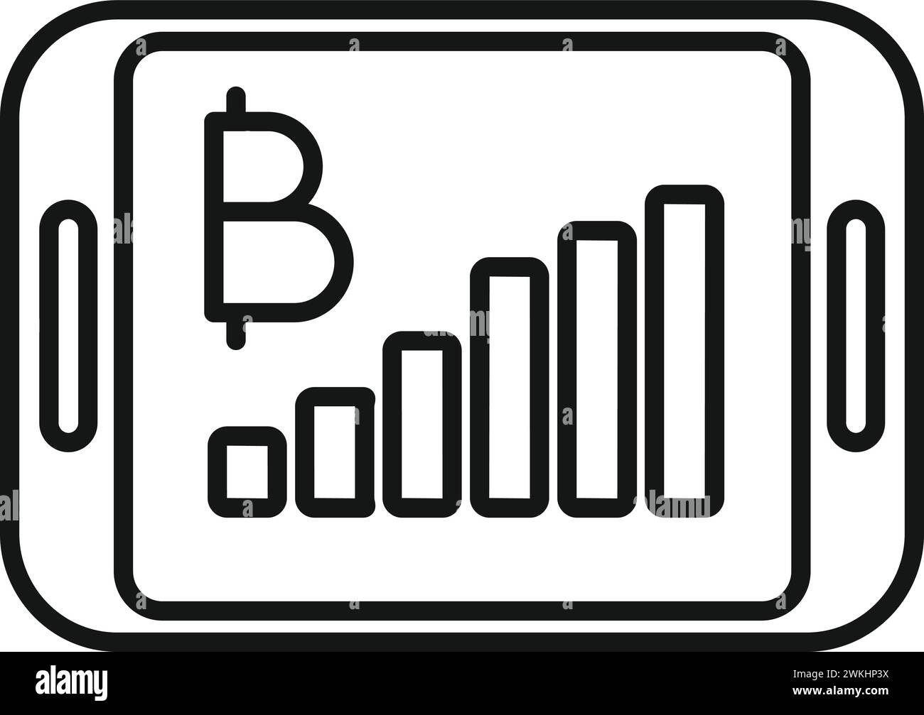 Bitcoin cryptocurrency price graph chart Black and White Stock Photos ...