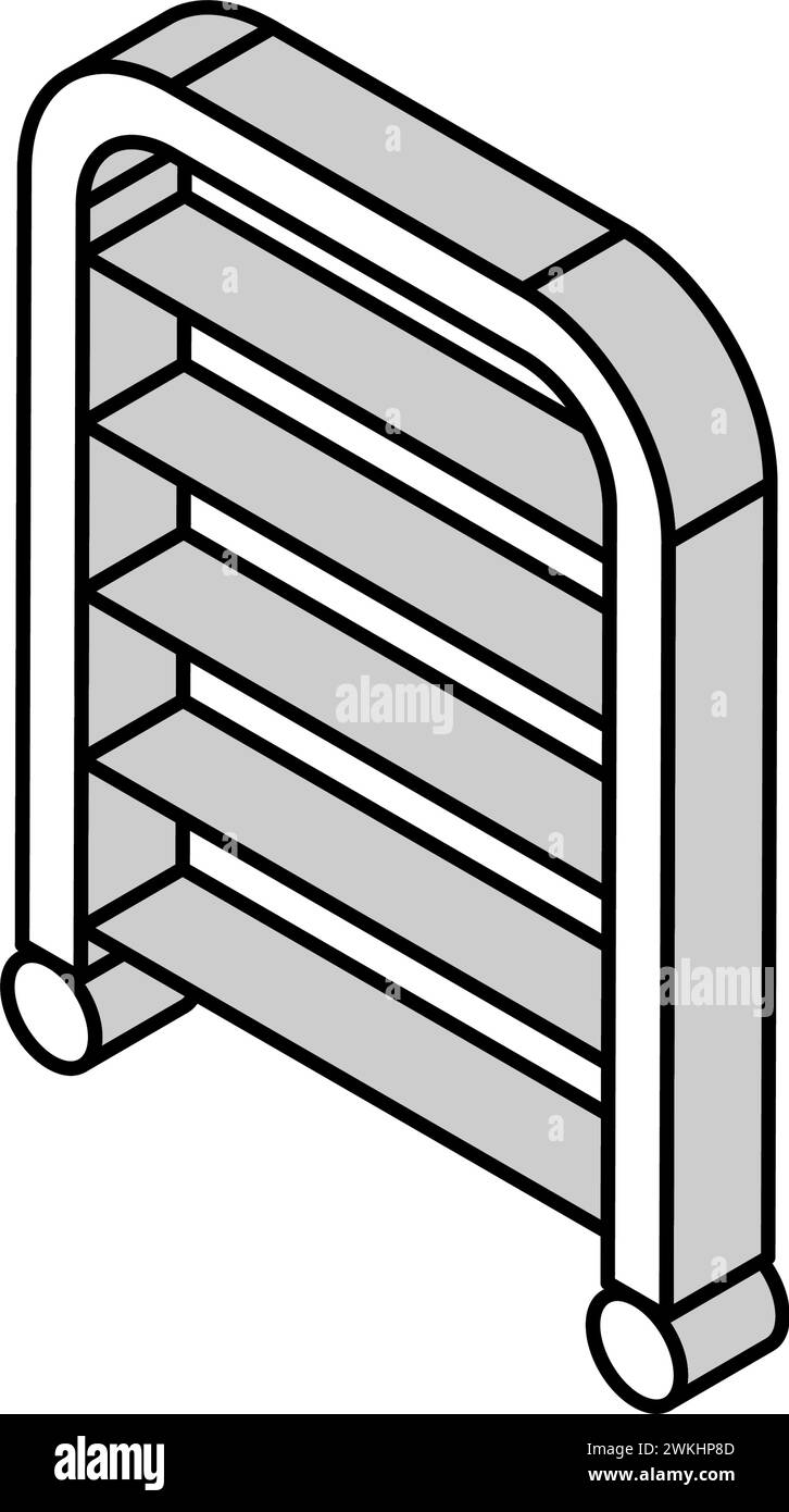 meat department rack isometric icon vector illustration Stock Vector ...