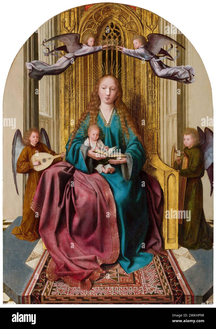 Quentin Matsys, The Virgin and Child Enthroned with Four Angels ...