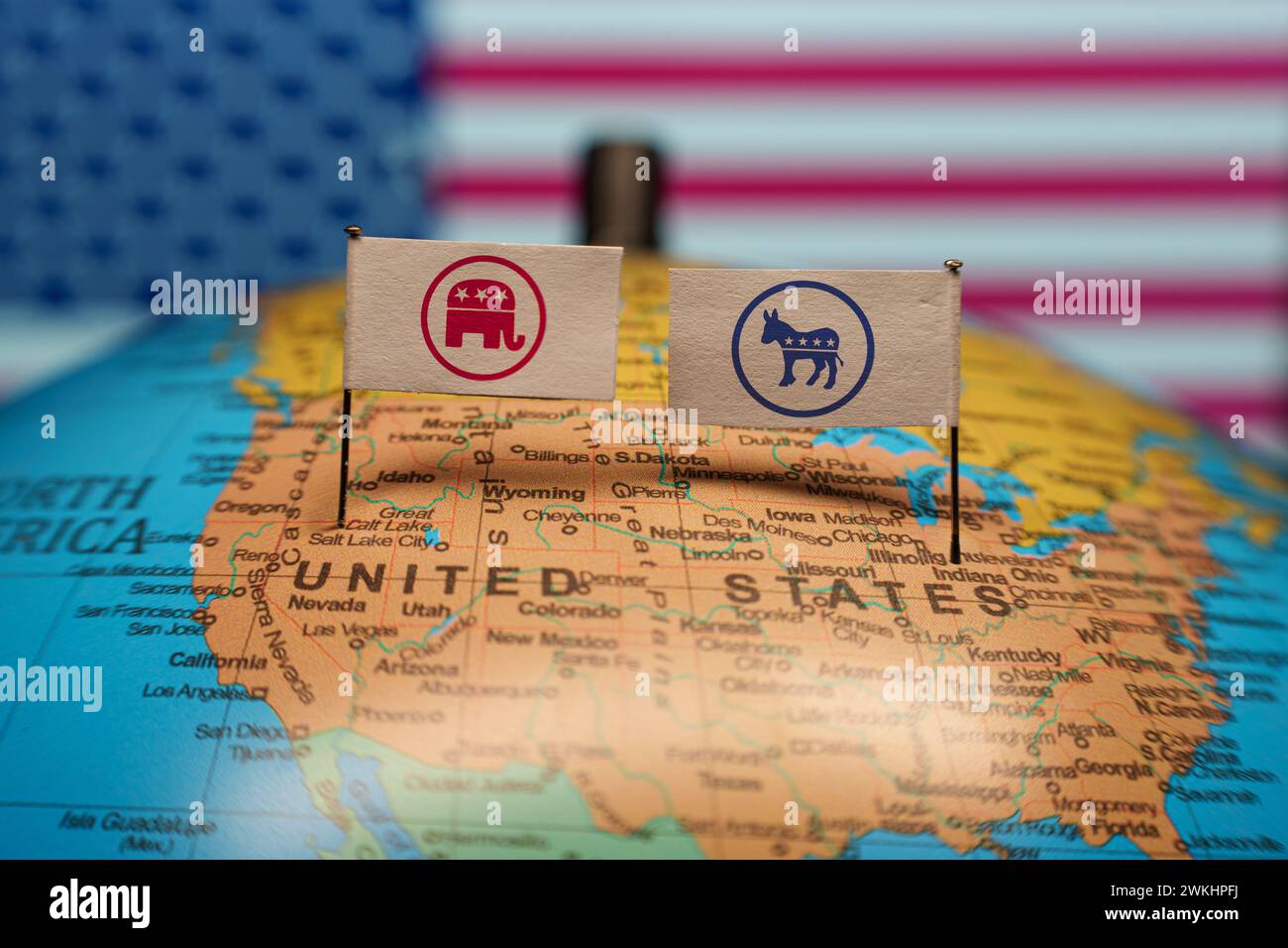 America political map hi-res stock photography and images - Alamy