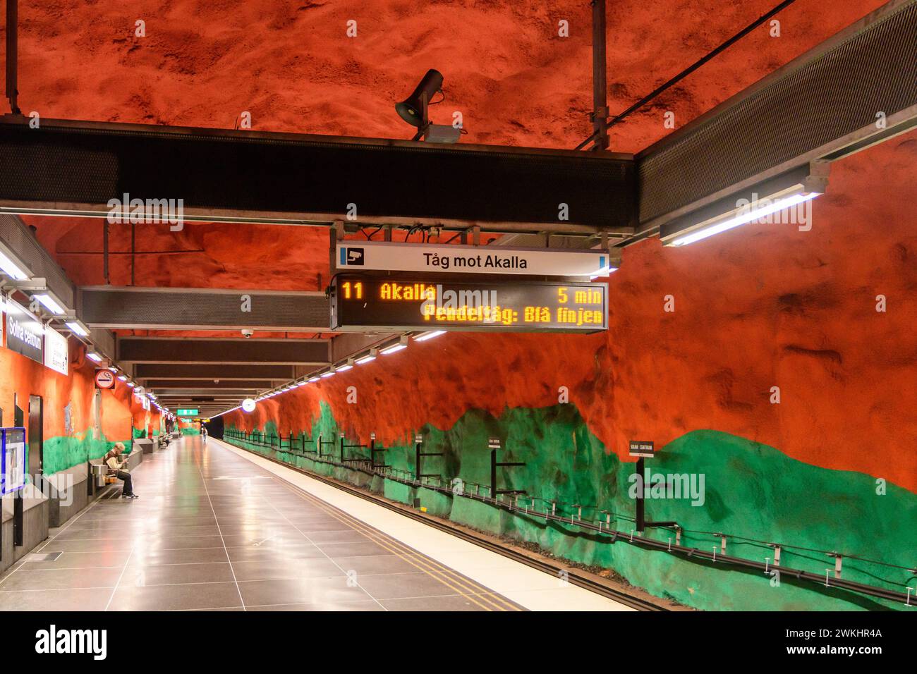 stockholm, sweden, 03 aug 2023, underground railway, tunnelbana ...