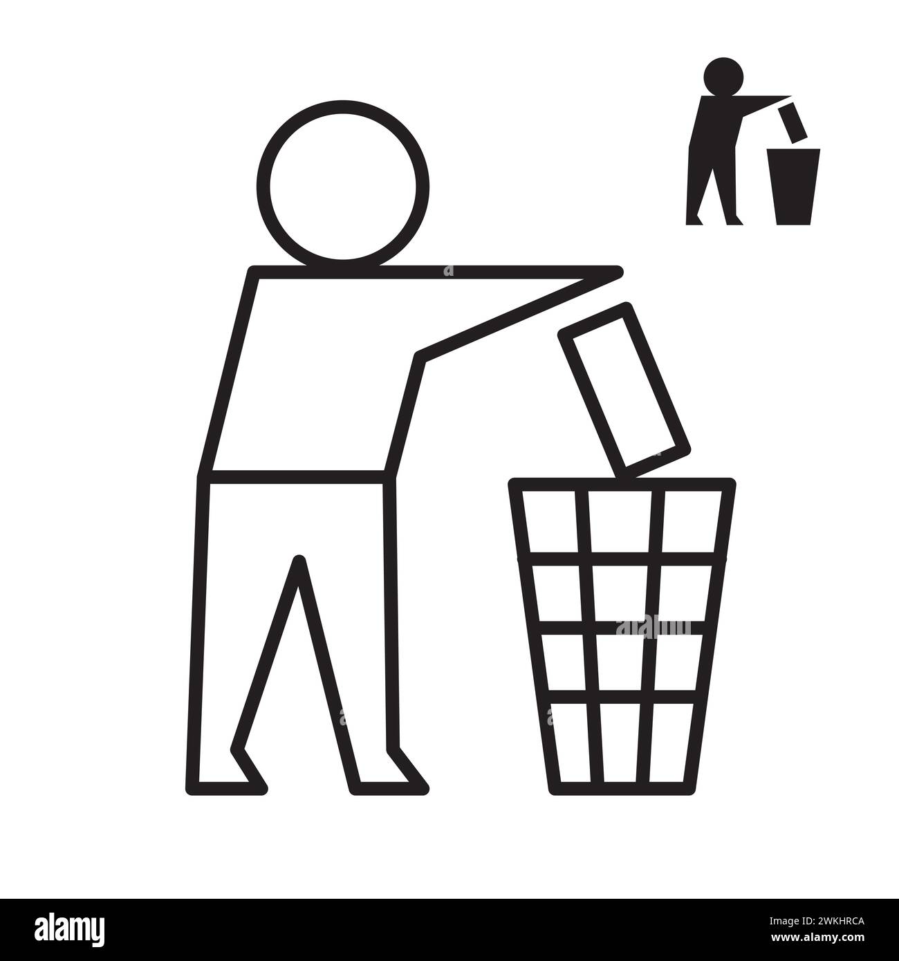 eco recycling garbage icon symbol sign sticker Stock Vector Image & Art ...