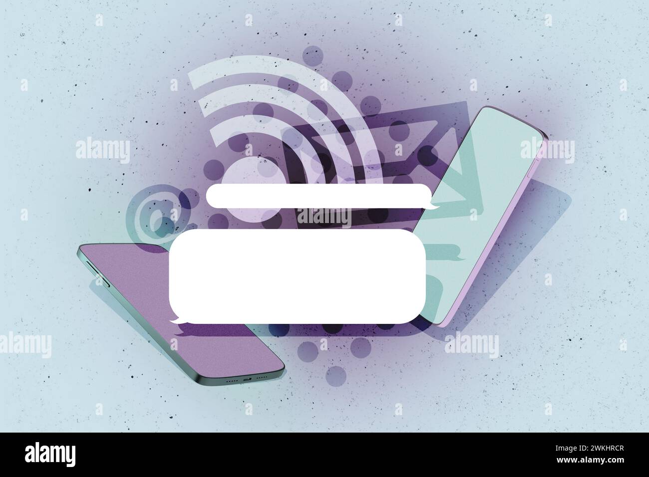 Photo collage picture smartphone internet connection signal online ...