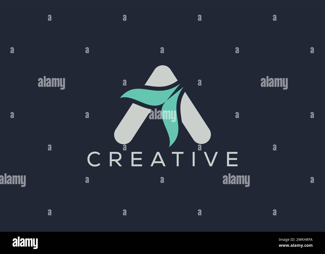 Creative and minimal letter A fish logo vector template. Abstract ...