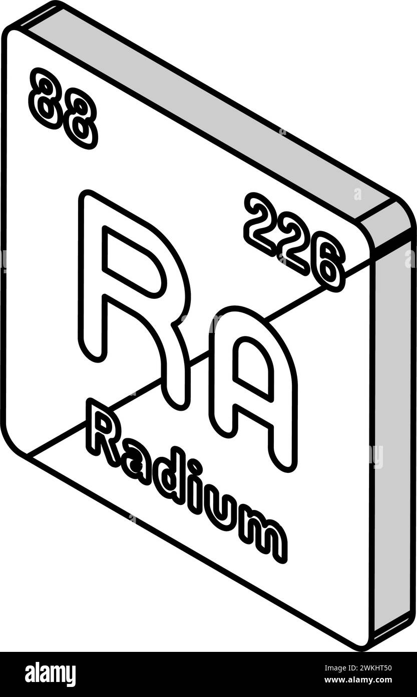 radium chemical element isometric icon vector illustration Stock Vector ...