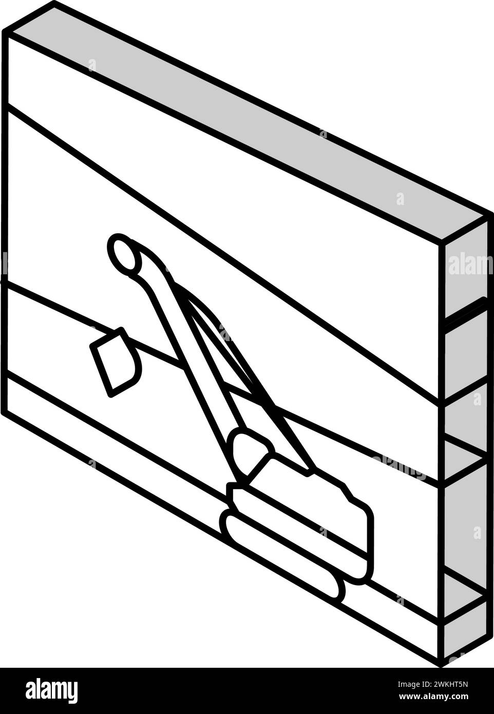 open pit mine steel production isometric icon vector illustration Stock ...