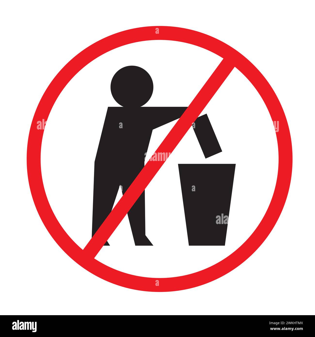 no littering sticker sign symbol icon Stock Vector Image & Art - Alamy