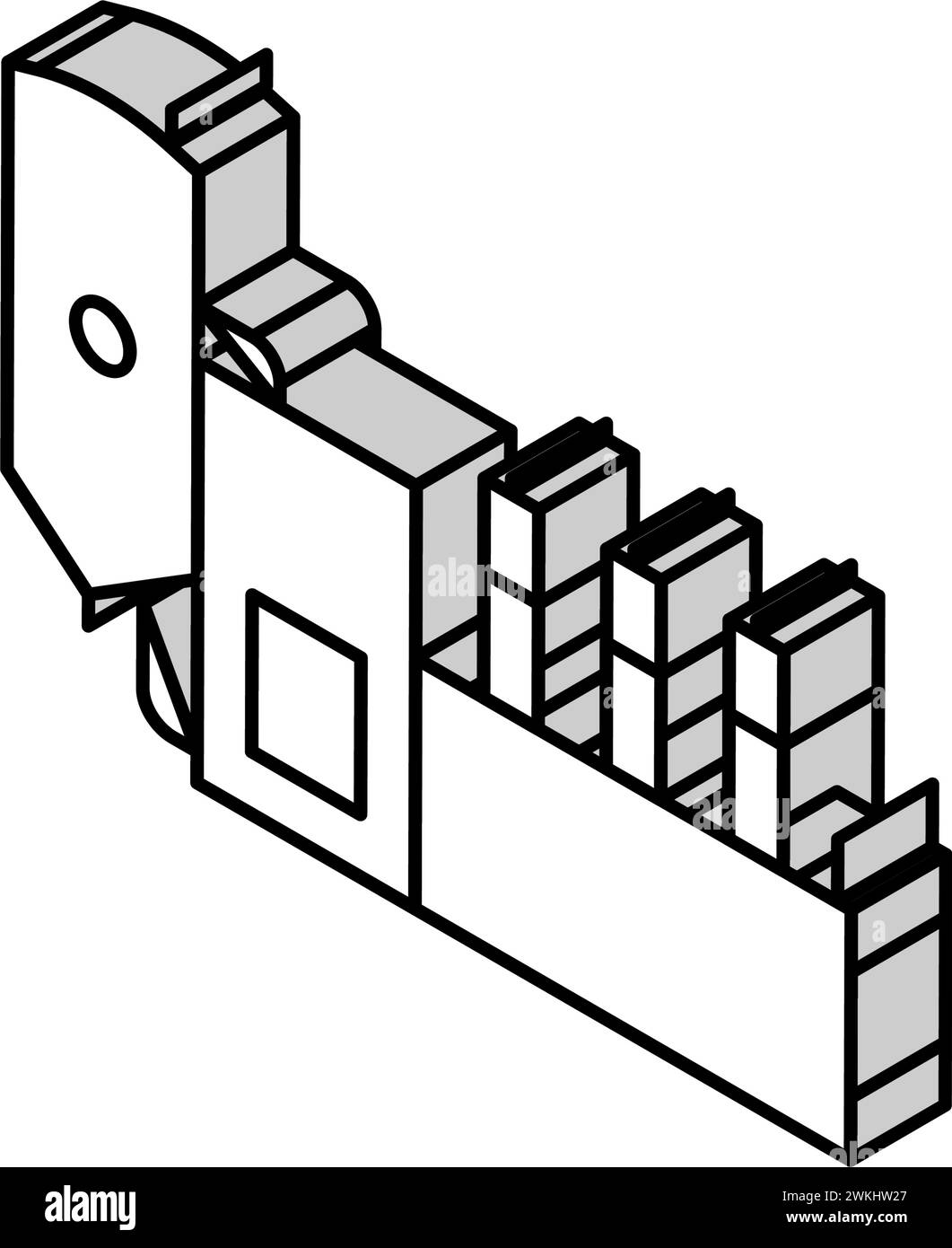 dri furnace steel production isometric icon vector illustration Stock ...