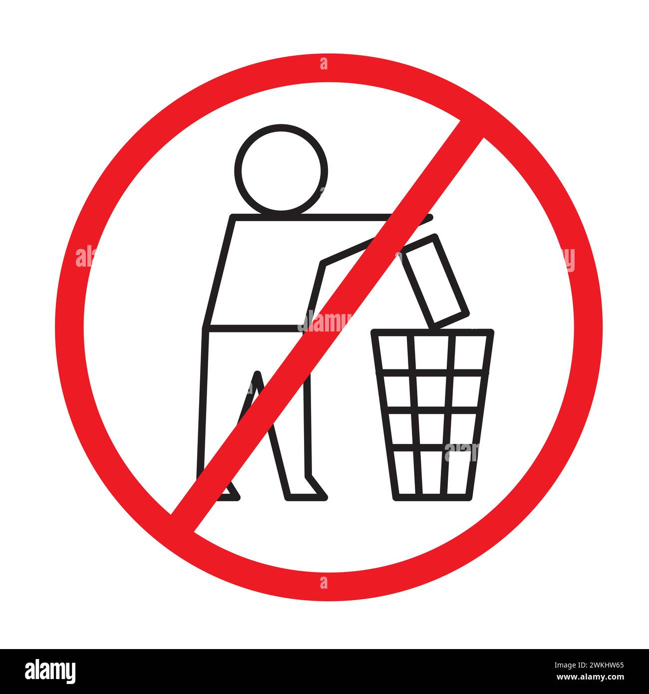 no littering sign symbol sticker icon Stock Vector Image & Art - Alamy