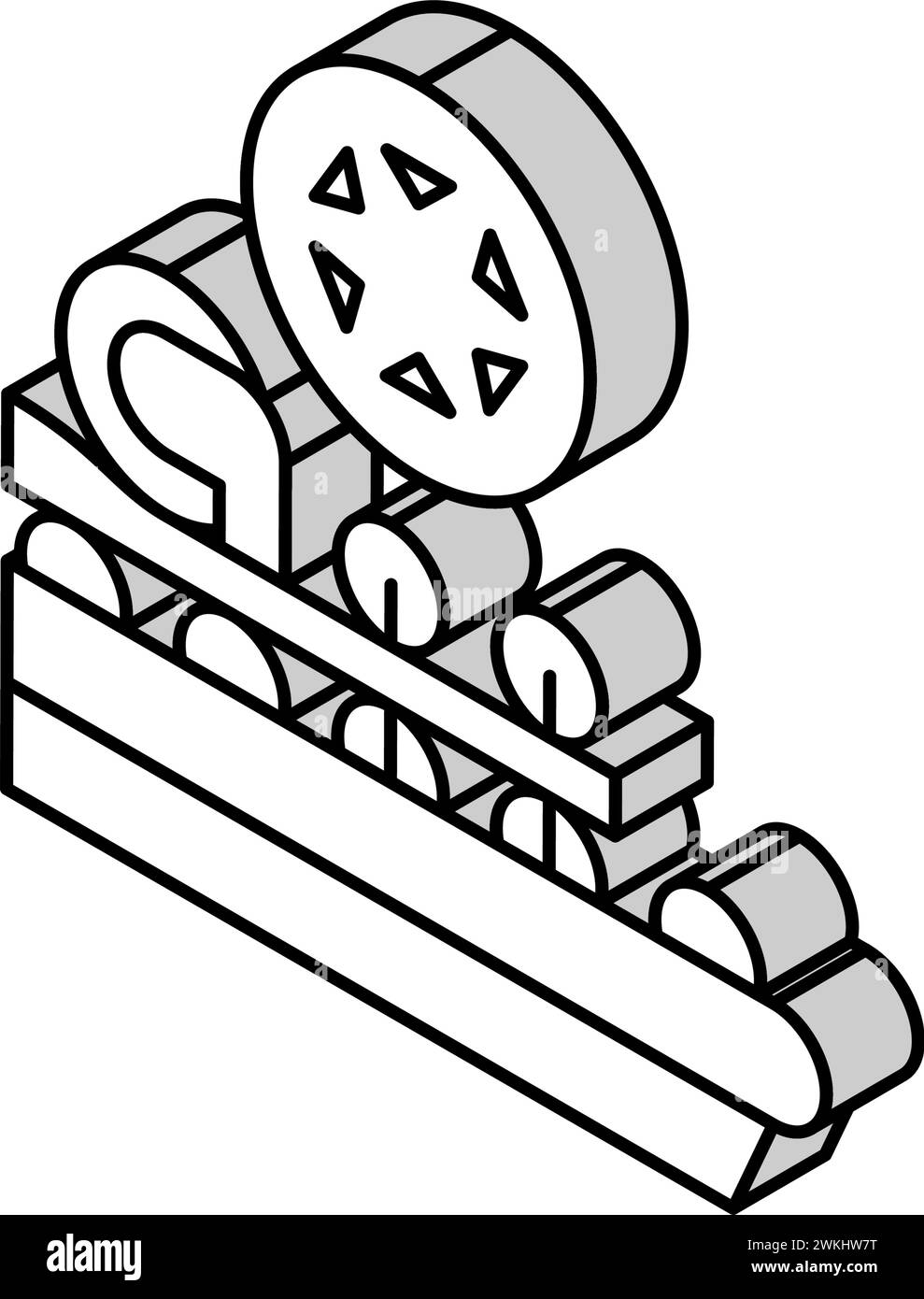 cold rolling steel production isometric icon vector illustration Stock ...