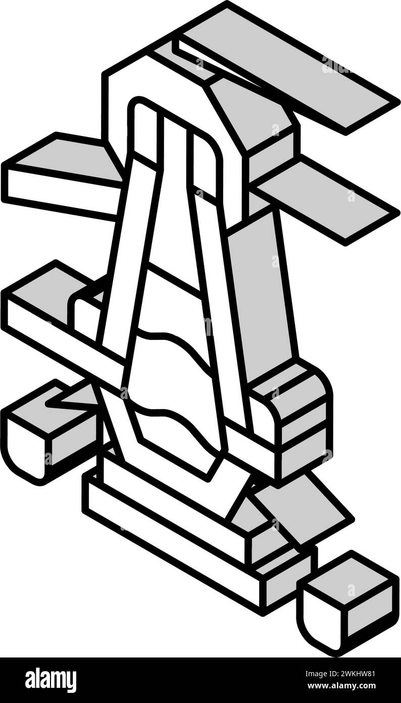 blast furnace steel production isometric icon vector illustration Stock ...