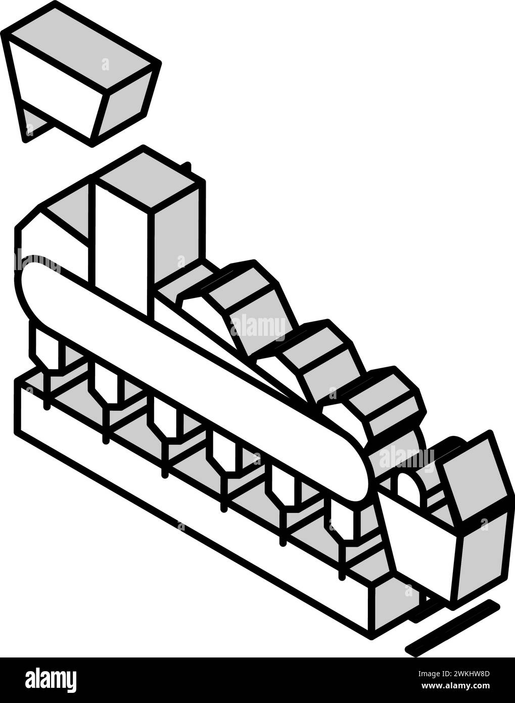 basic oxygen furnace steel production isometric icon vector ...
