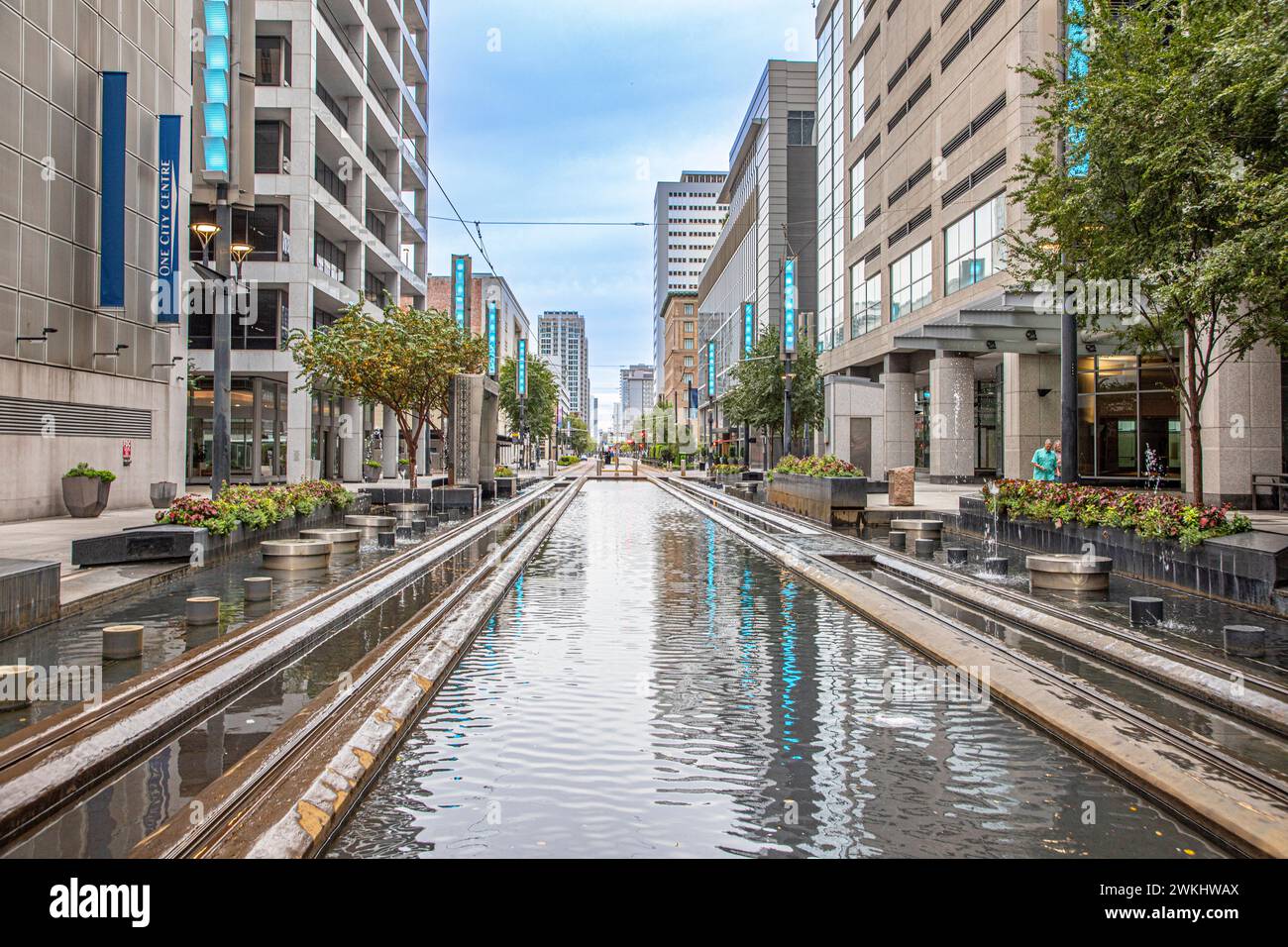 Houston, USA - October 21, 2023: canal downtown at Main street in ...