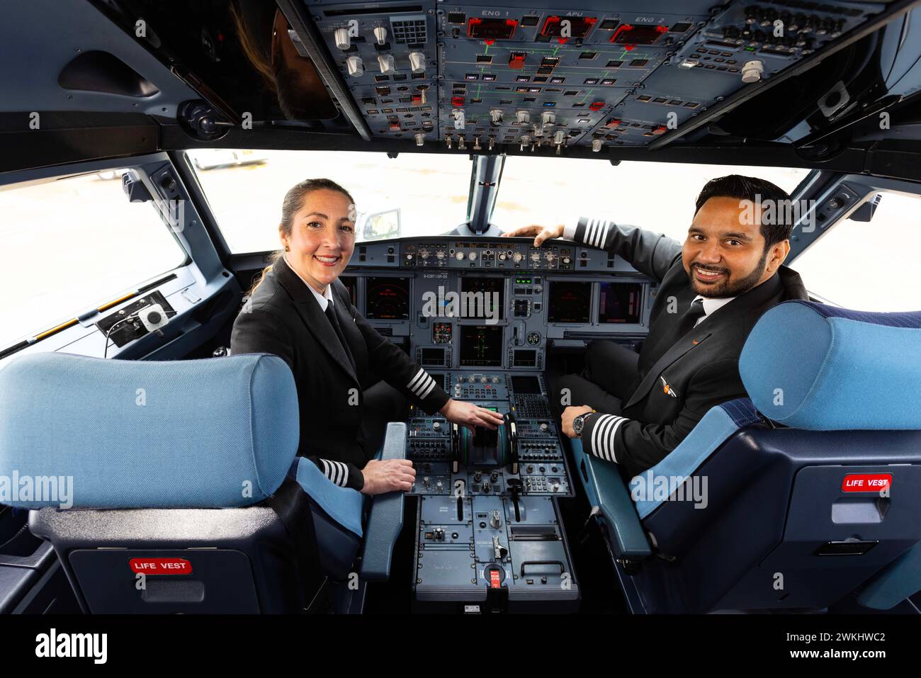 EDITORIAL USE ONLY Captains Emily Revie (left) and Sameer Muzafer at the launch of a new ...
