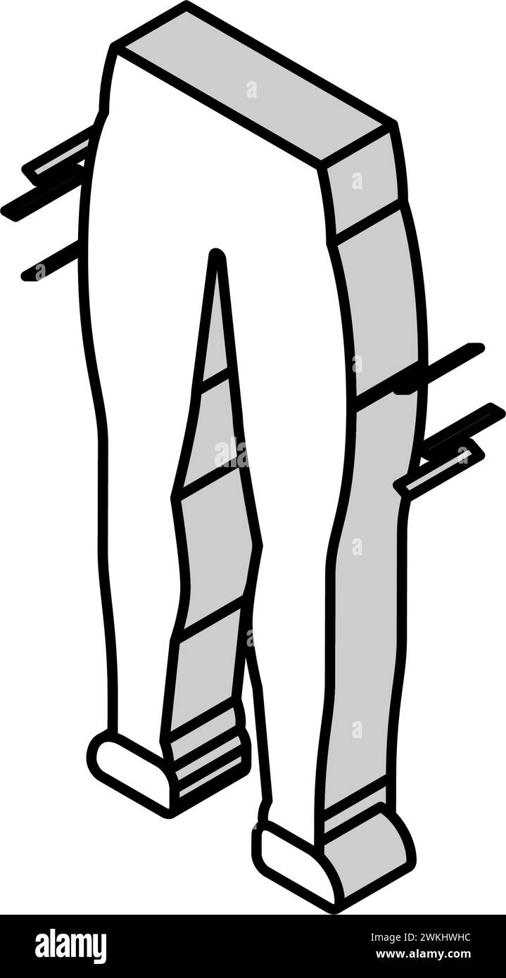 thigh pain body ache isometric icon vector illustration Stock Vector ...