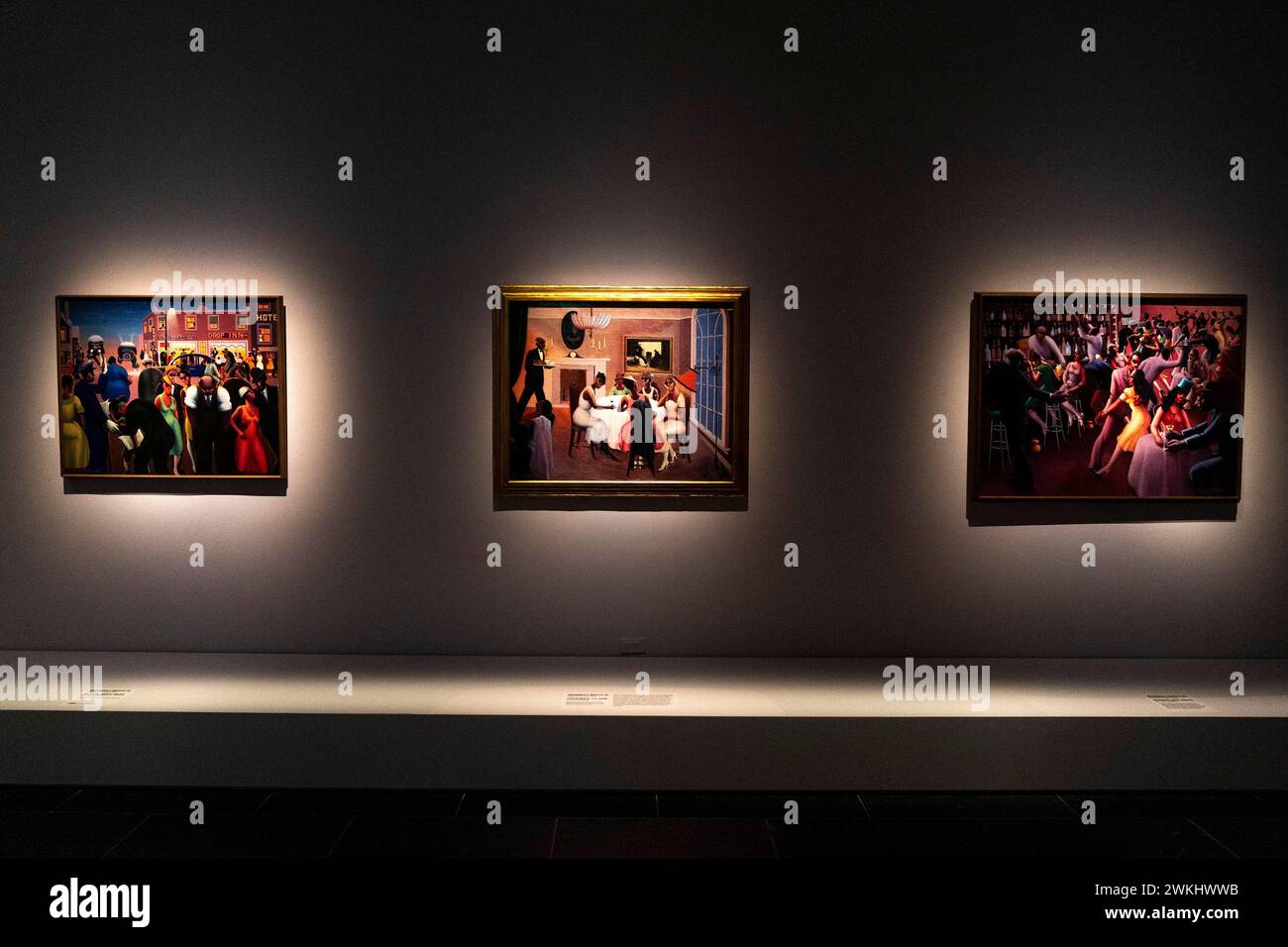 New York, New York, USA. 20th Feb, 2024. Paintings by artist Archibald ...