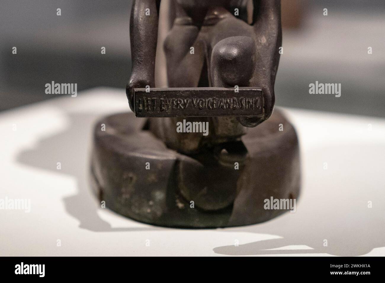 New York, New York, USA. 20th Feb, 2024. Bronze sculpture 'Lift Every ...