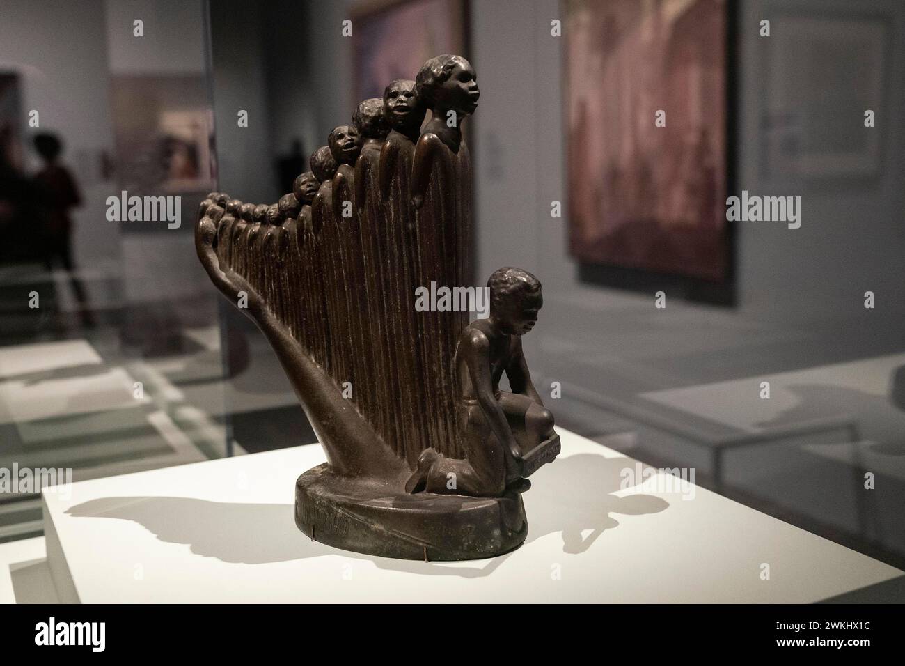 New York, New York, USA. 20th Feb, 2024. Bronze sculpture 'Lift Every ...