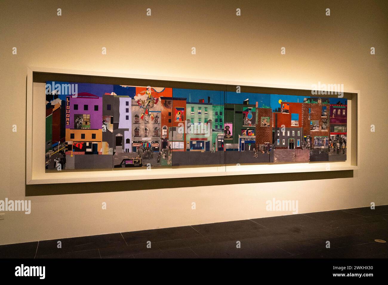 New York, New York, USA. 20th Feb, 2024. 'The Block' by Romare Bearden ...