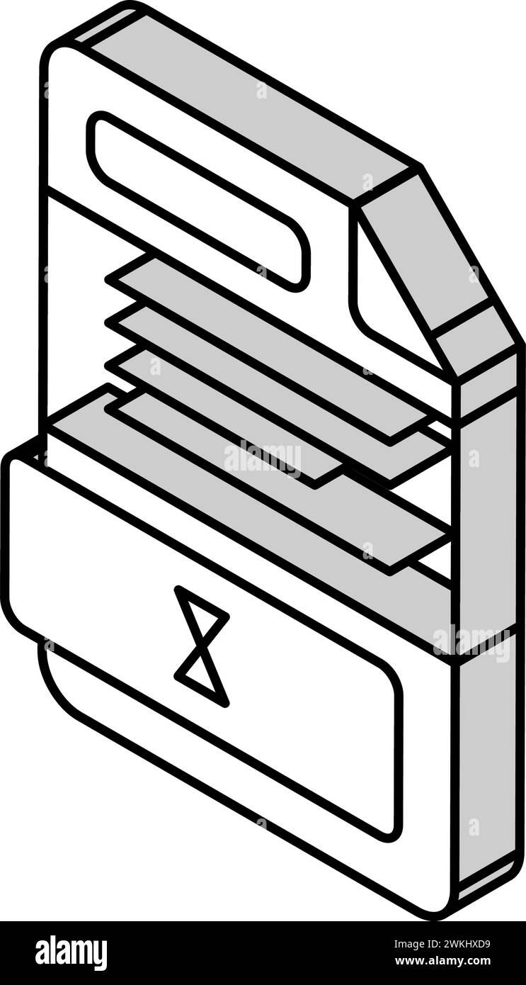 txt file format document isometric icon vector illustration Stock ...