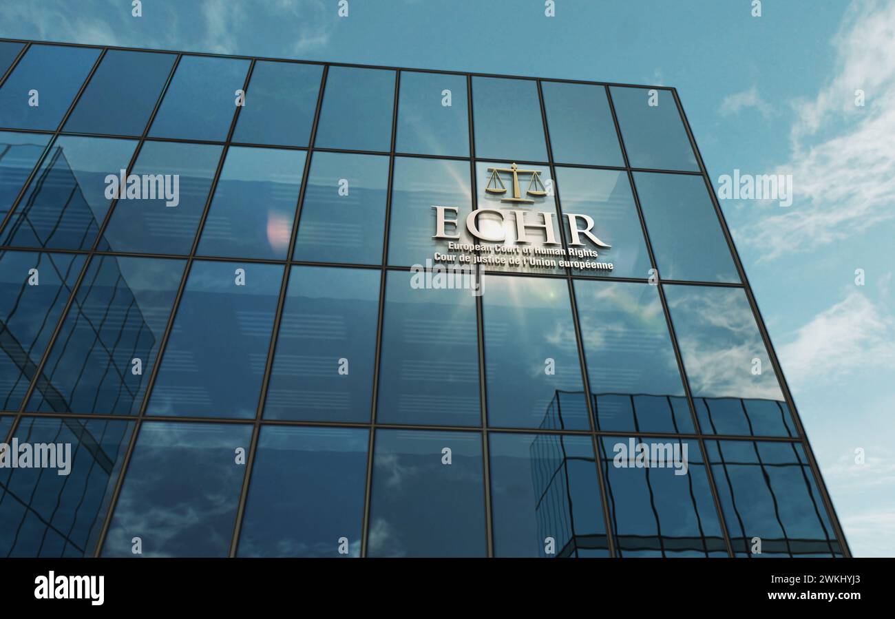 Strasbourg, France, February 20, 2024: ECHR european court of human ...