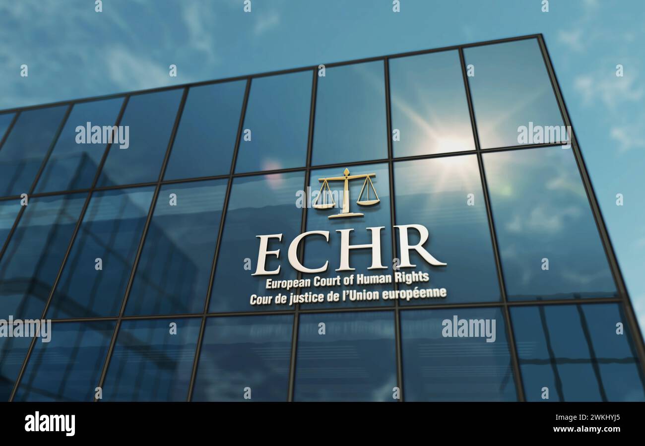 Strasbourg, France, February 20, 2024: ECHR european court of human ...