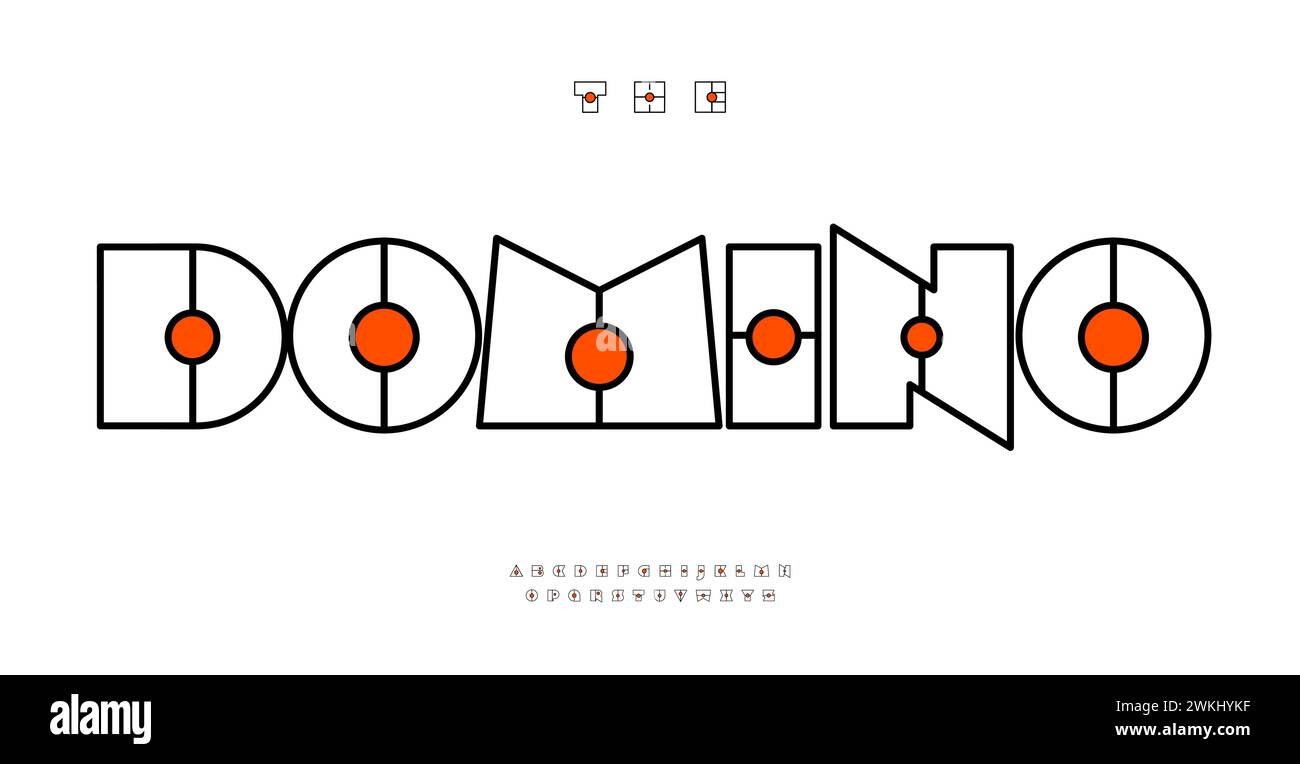 1960s Art Deco font, chunky decorative letters with slits, retro comic ...