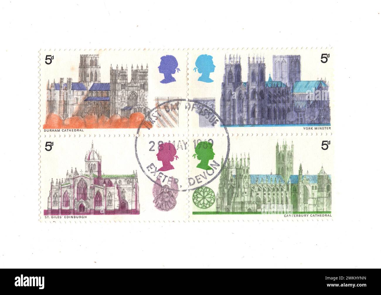 A set of vintage British Castles pre decimal postage stamps from the ...