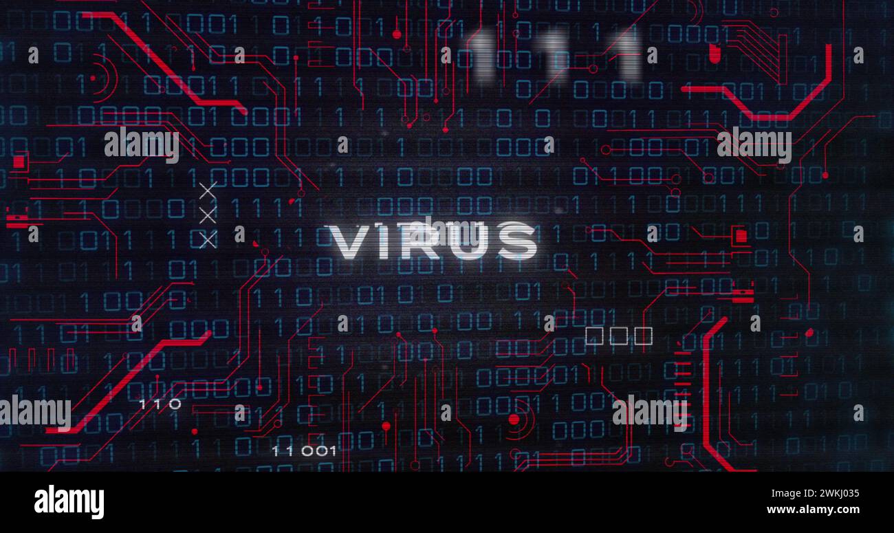 Virus Text And Microprocessor Connections Against Binary Coding Data Processing On Black