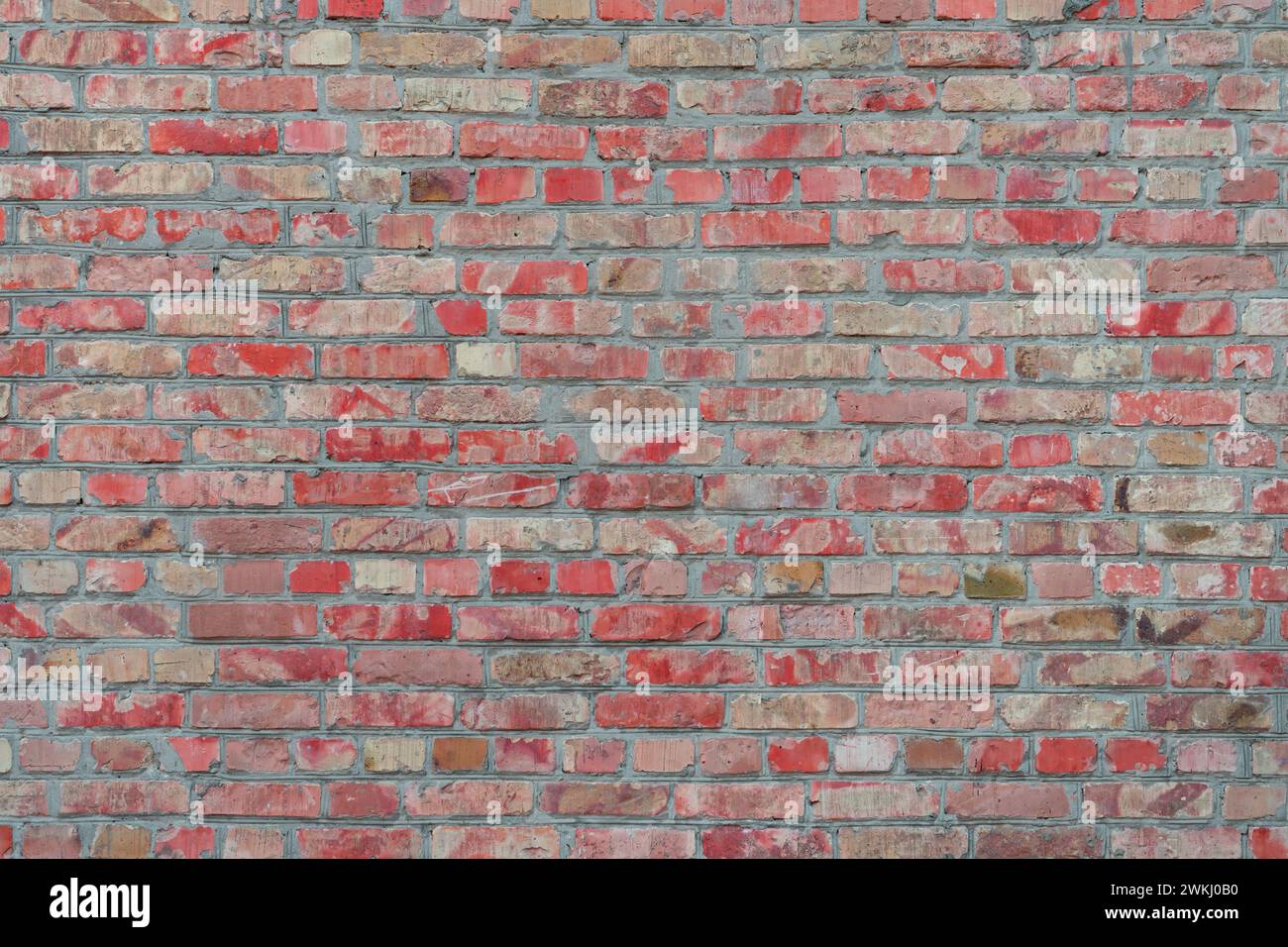 Old red painted brick wall texture background, architectural element ...