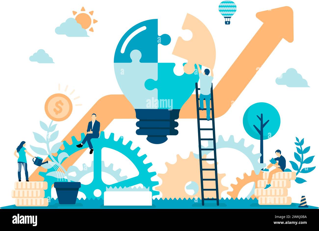 Business process management growth Stock Vector Images - Alamy