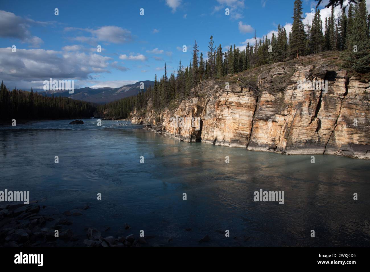 Athabasca gorge is a short canyon just under Athabasca Falls in Jasper ...