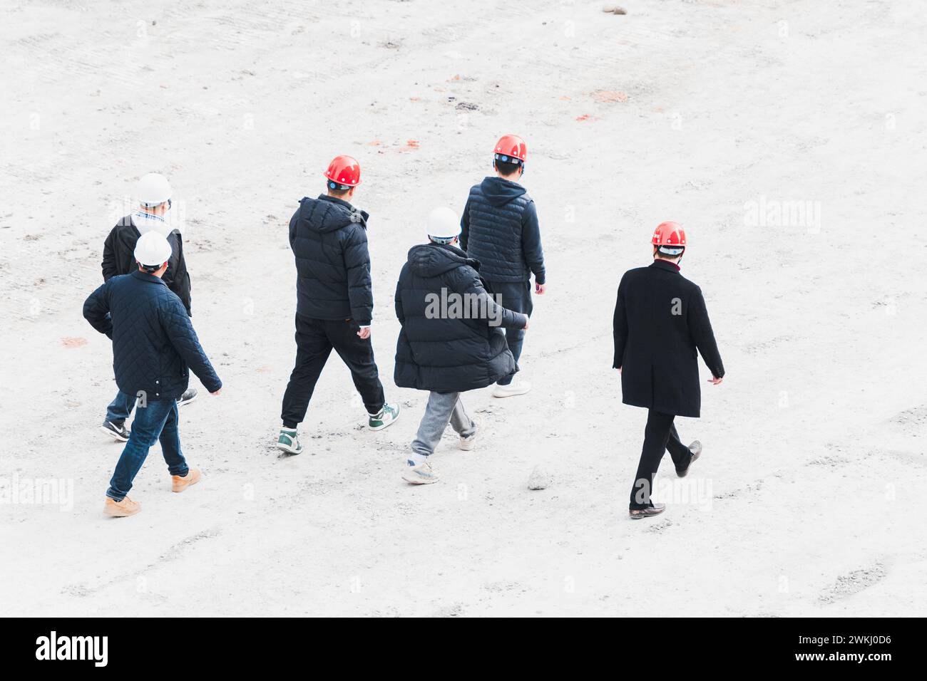 Workers checking quality at construction site Stock Photo - Alamy