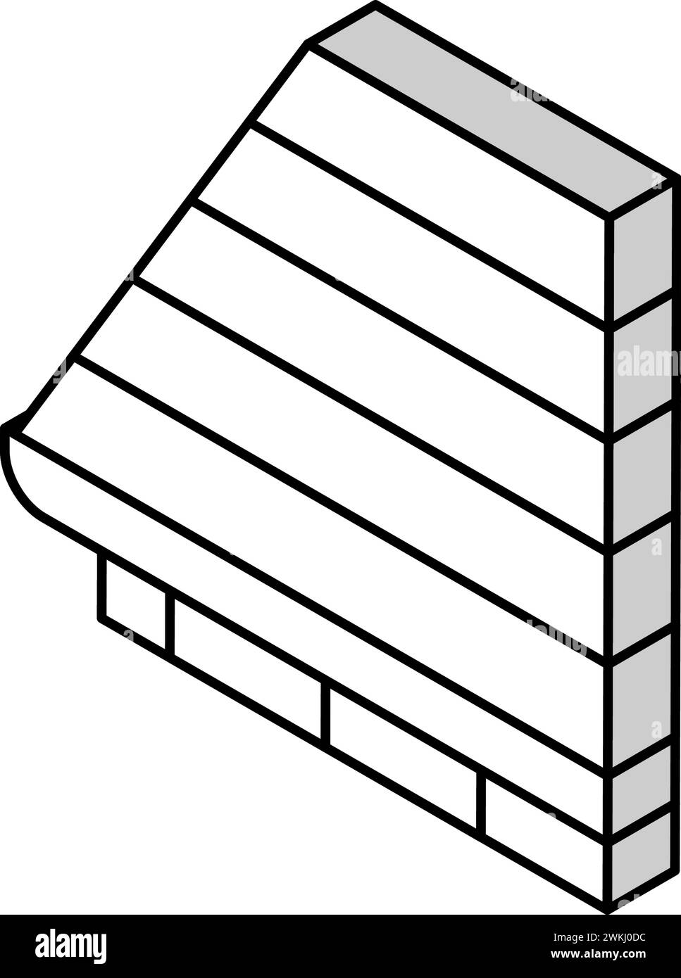 roof building structure isometric icon vector illustration Stock Vector ...