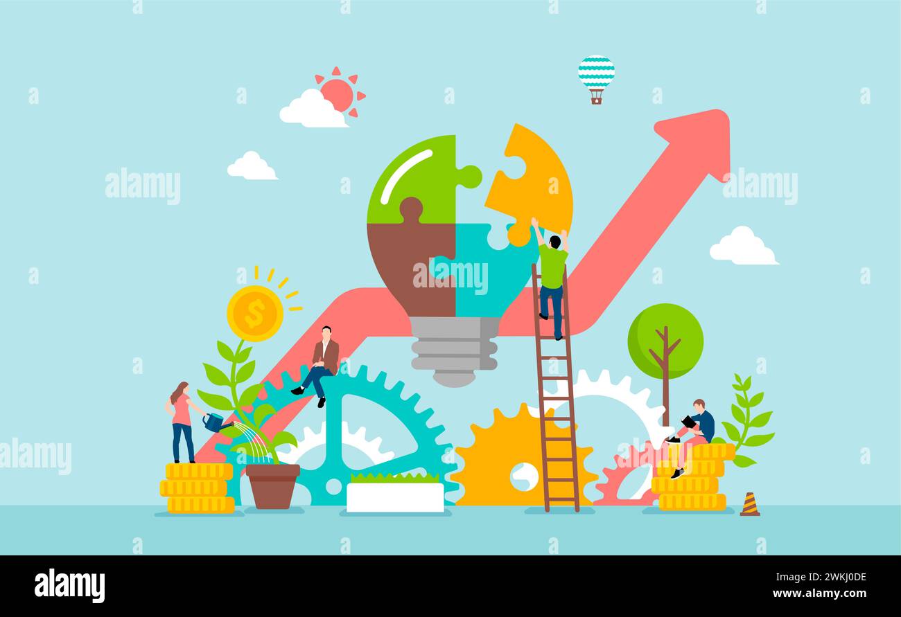 Business growth vector banner illustration Stock Vector Image & Art - Alamy