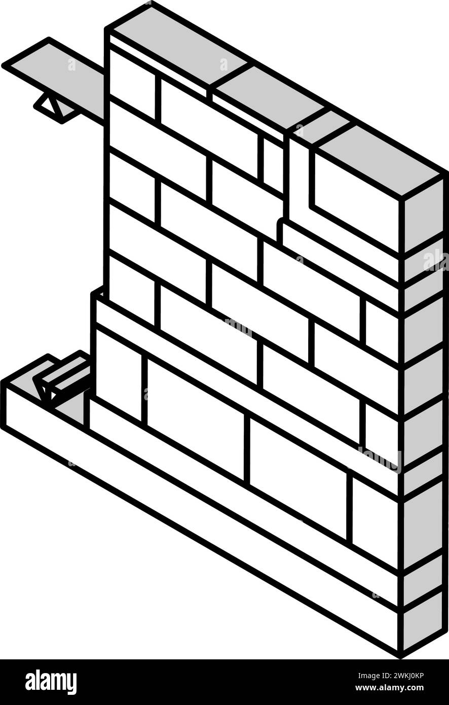 sill level building structure isometric icon vector illustration Stock ...