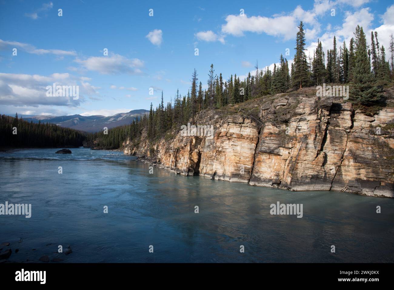 Athabasca gorge is a short canyon just under Athabasca Falls in Jasper ...