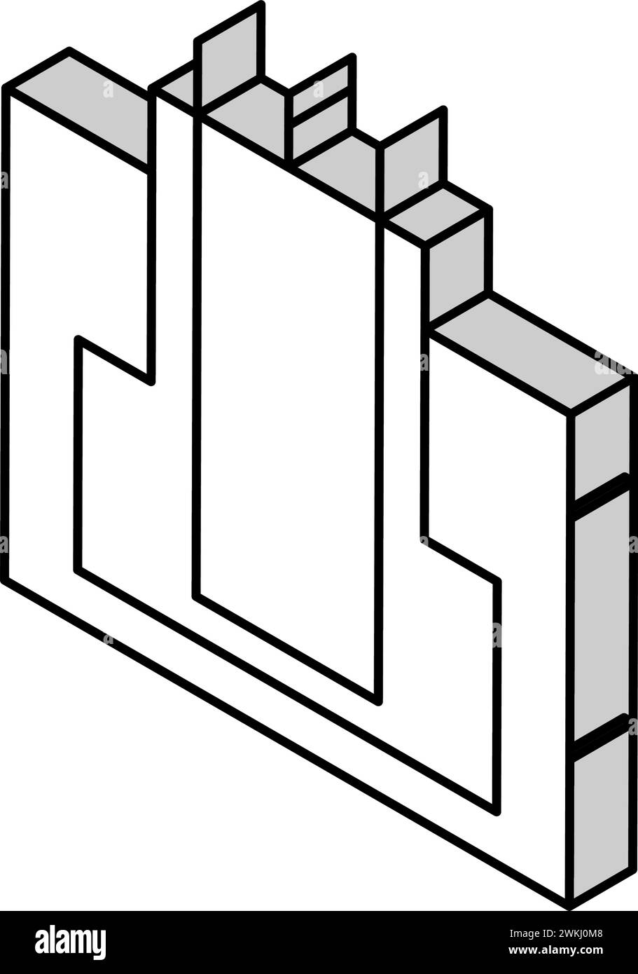 foundation building structure isometric icon vector illustration Stock ...