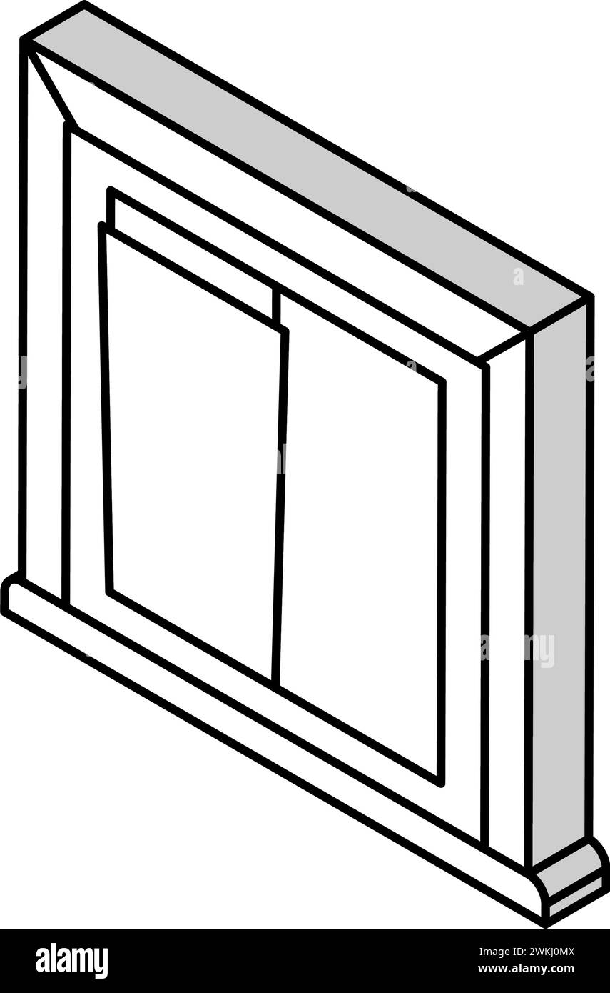 window building structure isometric icon vector illustration Stock ...