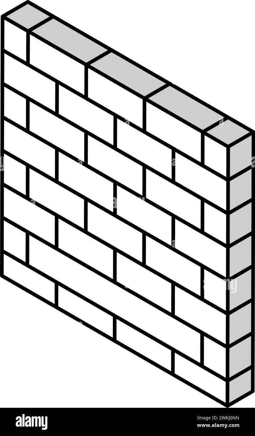 walls building structure isometric icon vector illustration Stock ...