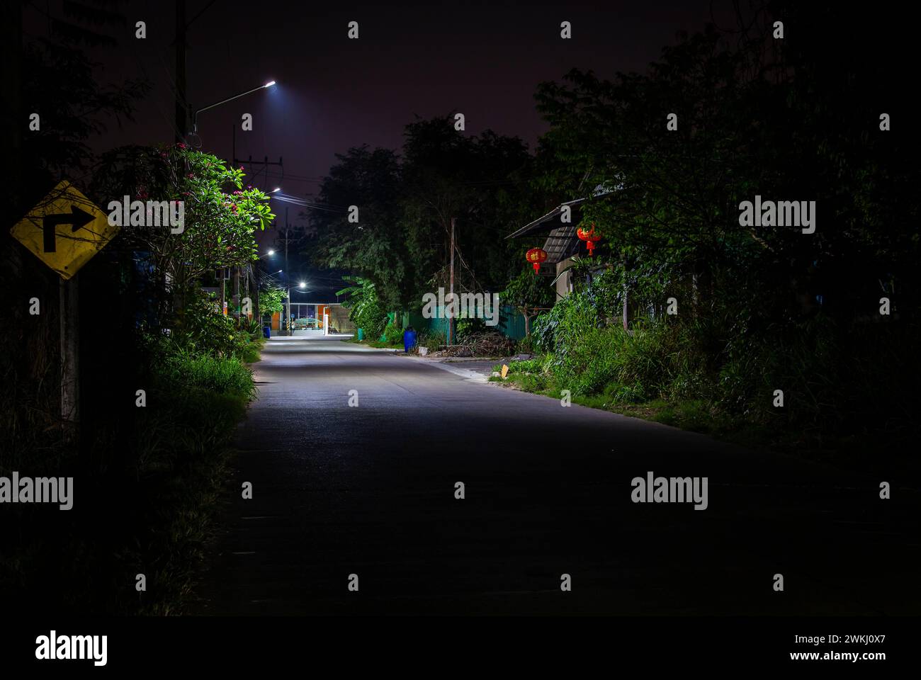 Pathway with lanterns hi-res stock photography and images - Alamy