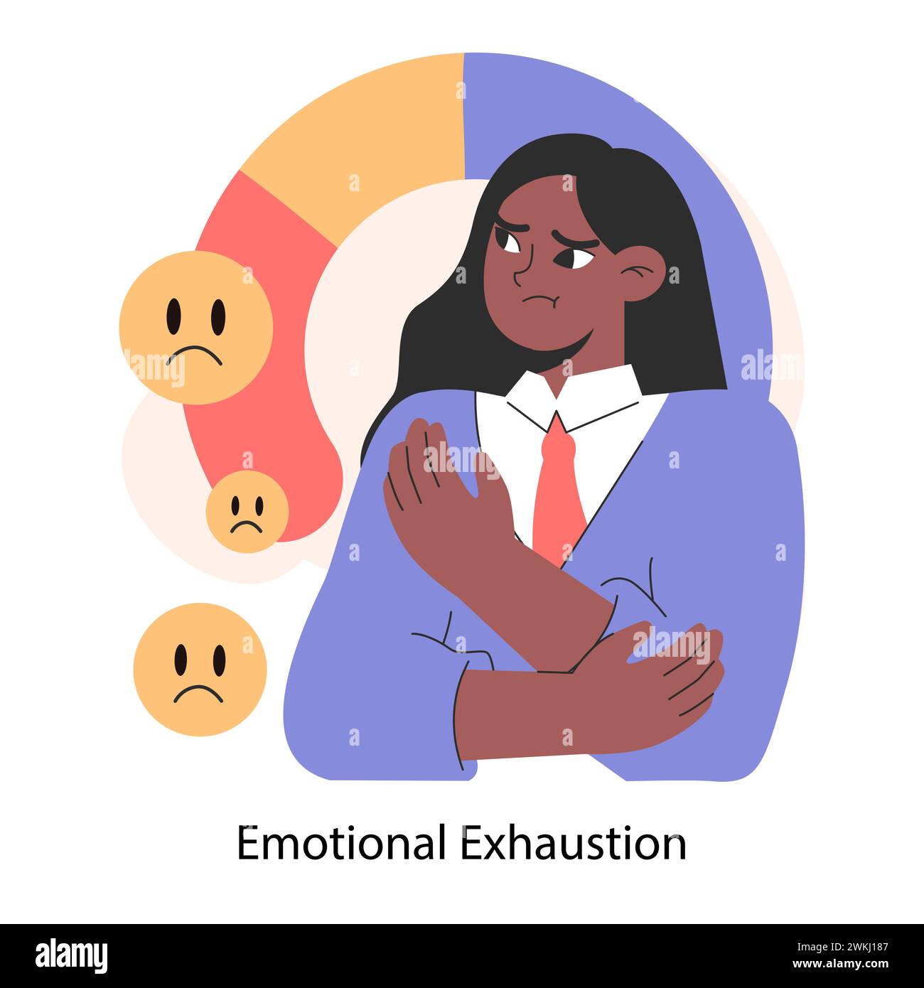 Professional burnout. Emotional exhaustion. Young employee on fire at ...