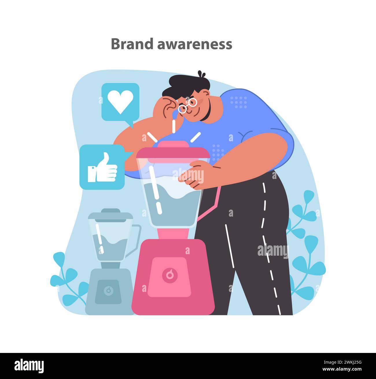 Brand awareness concept. Blending recognition elements for a strong ...