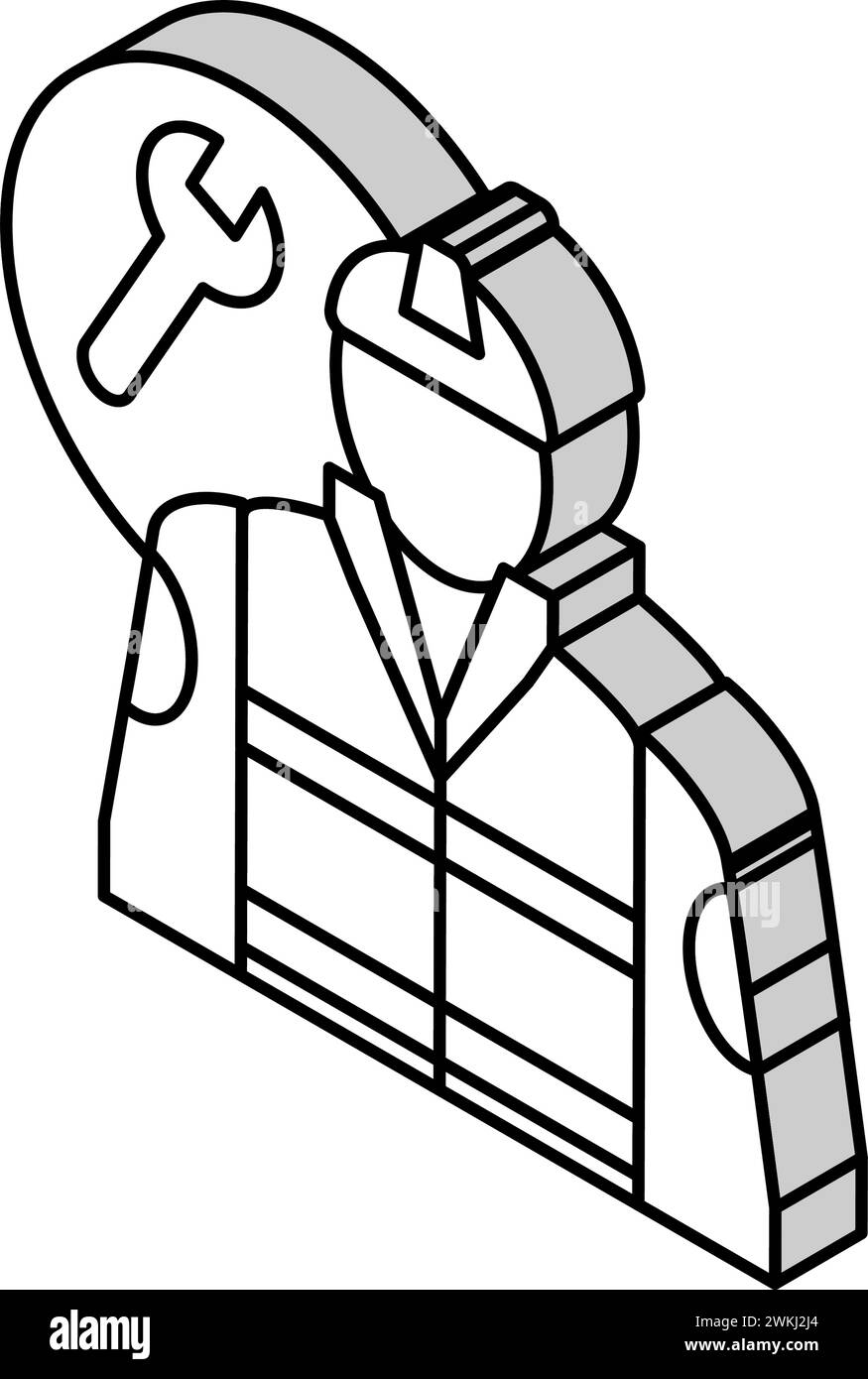 industrial engineer isometric icon vector illustration Stock Vector ...