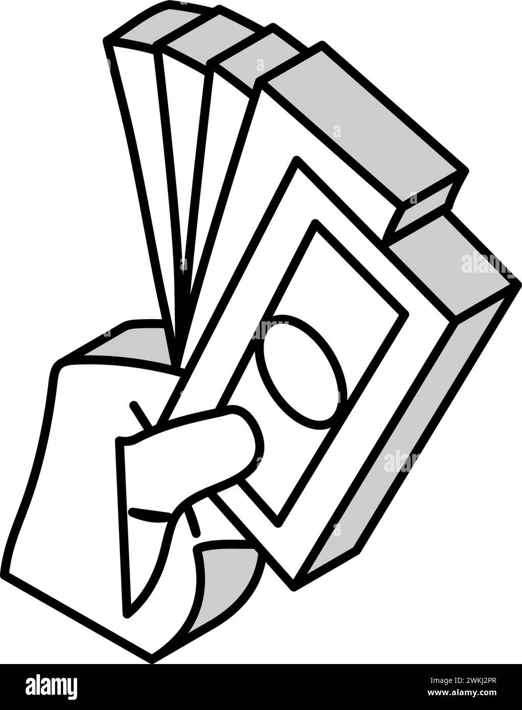rich money hand isometric icon vector illustration Stock Vector Image ...