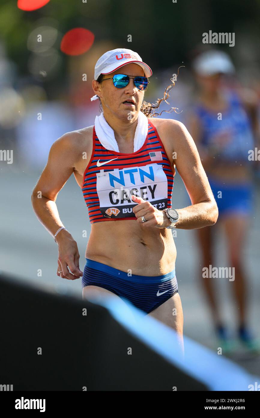 Stephanie CASEY participating in the 35 KILOMETRES RACE WALK at the ...