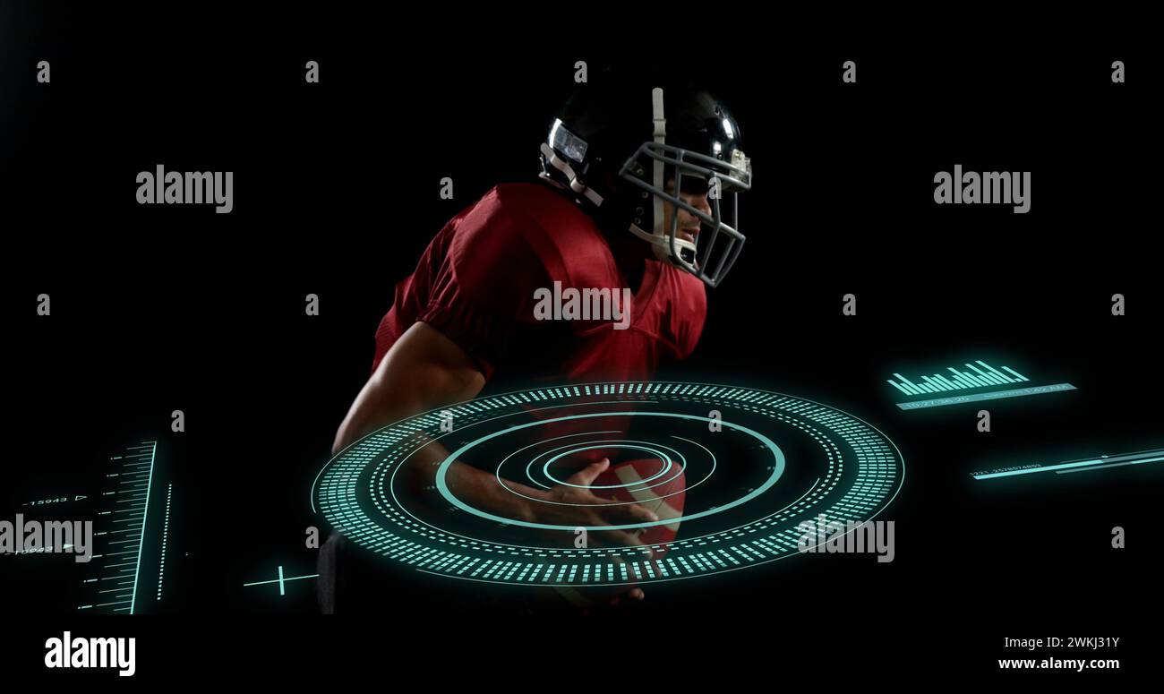 Image of scope scanning and data processing over caucasian male ...