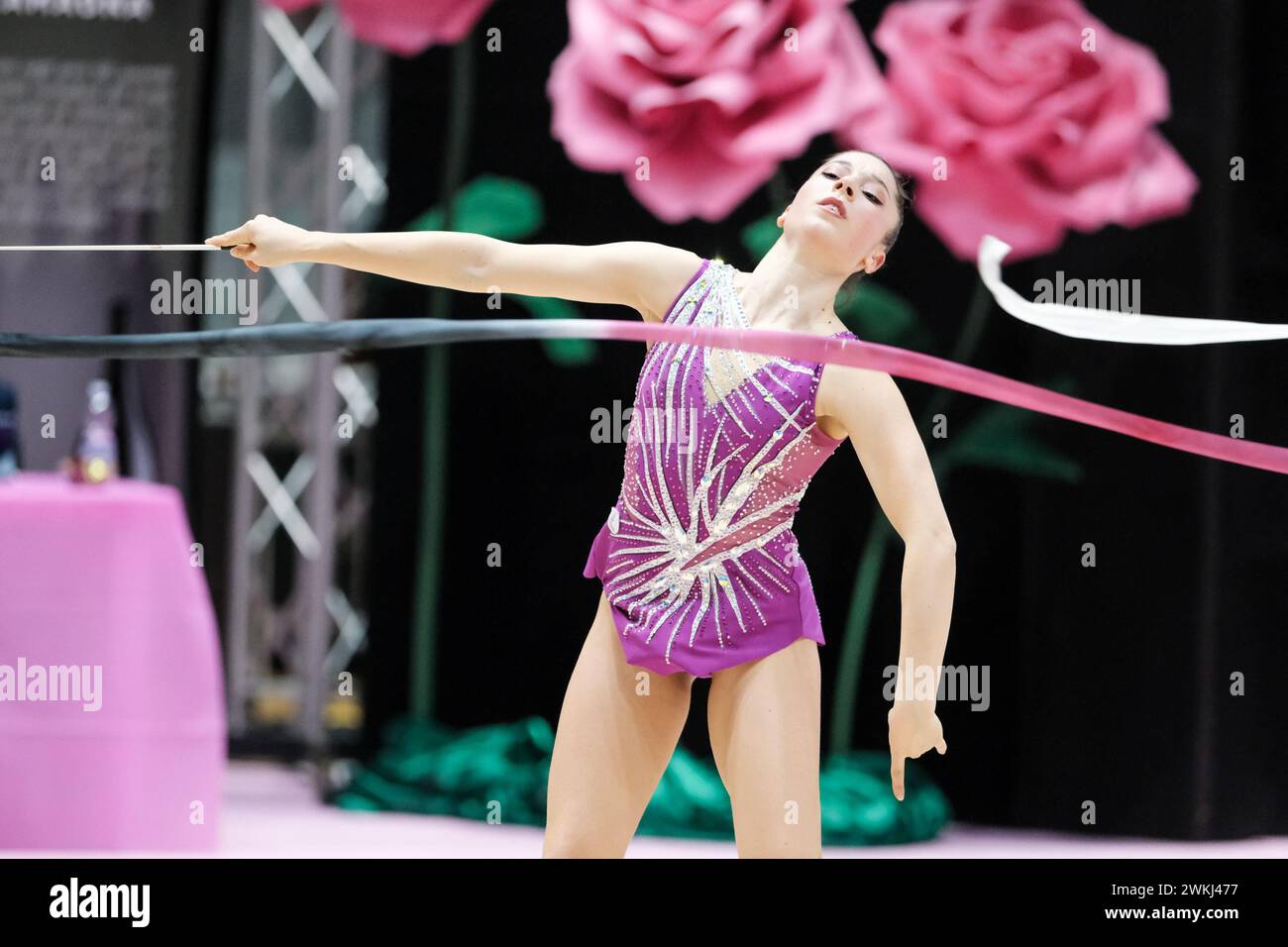 Chieti, Italy. 17 Feb, 2024. Giulia Dellafelice of the Aurora Fano team ...